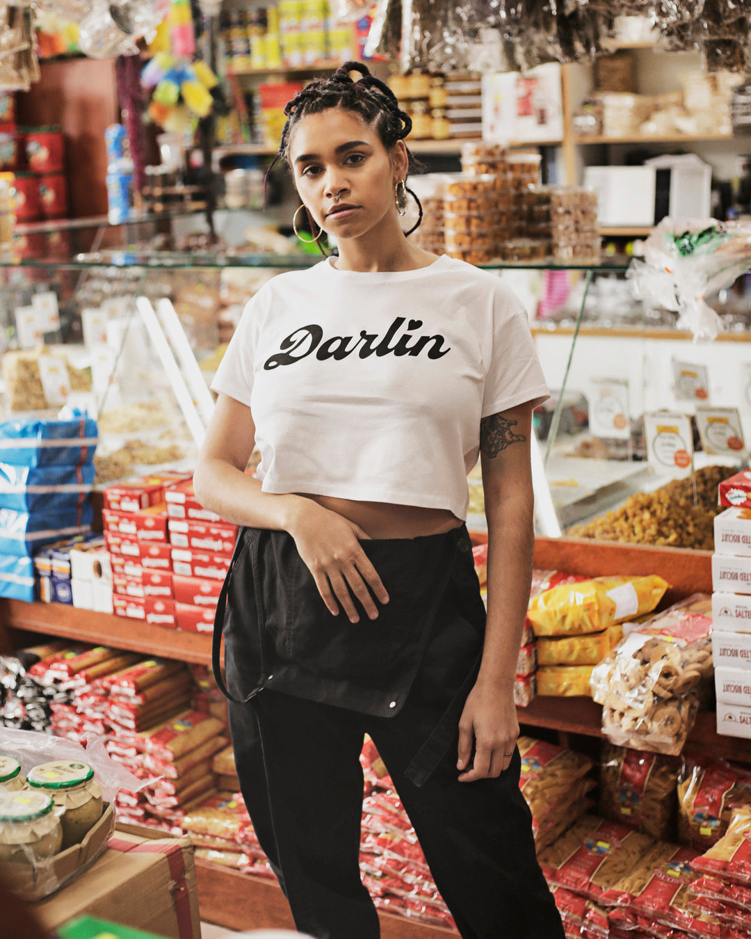 Darlin crop white – Gammin threads